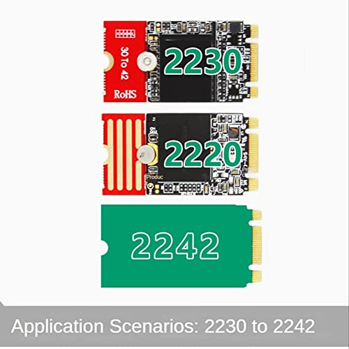OWLEEN 1PCS Extended M2 M2PLUS NGFF NVME M.2 PCB+Metal 2230, 2242, 2260, 2280 M2 Change Long Size U.2 M.3 SSD 24BB