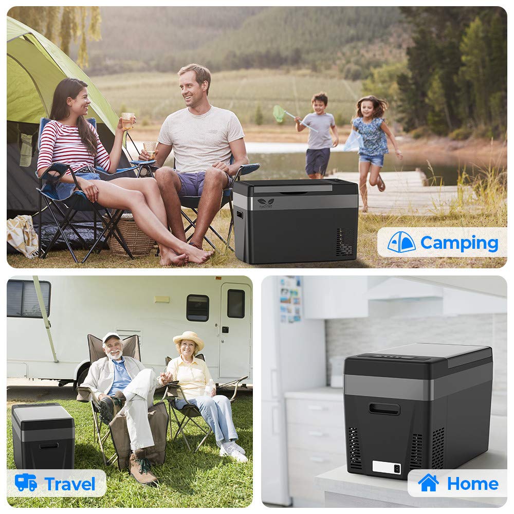 F40C4TMP Portable Refrigerator, 30 Quart (28L) 12 Volt Freezer, (-7.6℉~50℉) Compressor Fridge For Car with 12/24V DC & 110V AC, Suitable For Van, Truck, Vehicles, RV, Road Trip, Camping, Outdoor, Home