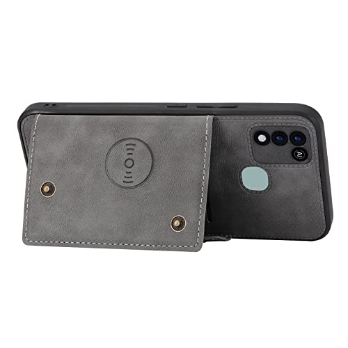 Phone Flip covers Wallet Case for Infinix Smart 5, Leather Case with Card Holder, Double Magnetic Clasp and Durable Shockproof Cover for Infinix Smart 5 Case,Magnetic Phone Case for Car Protective Cov