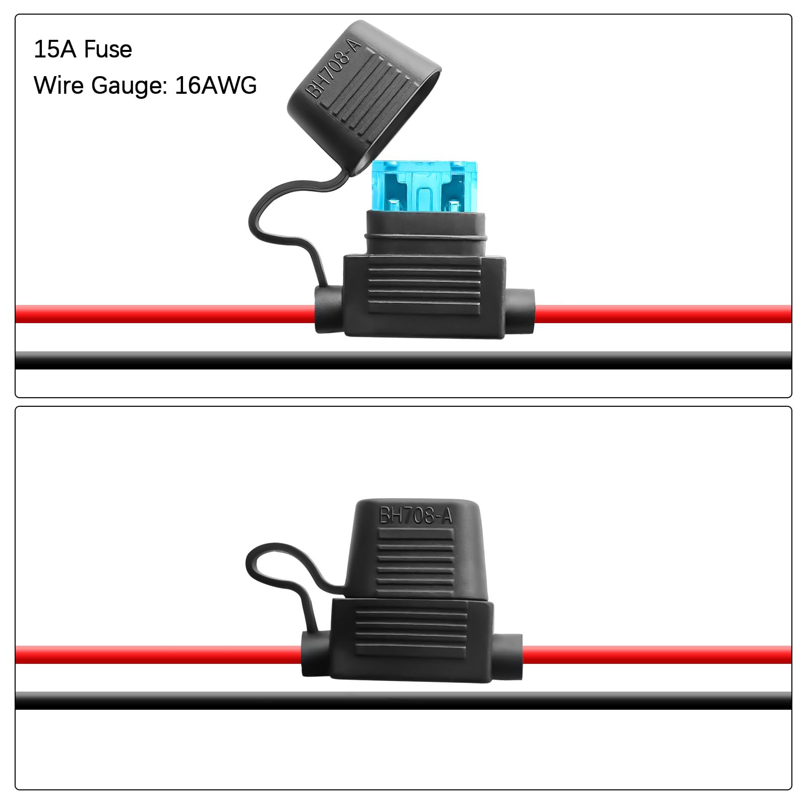 Dual USB Outlet Cigarette Lighter Socket Splitter 12V 4.2A Car Charger Power Outlet Adapter Replacement with Blade Fuse for RV Boat Marine Truck ATV UTV Bus etc
