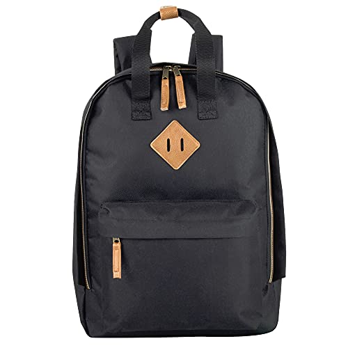 Summit Ridge Laptop Backpack for Women, Men for Travel, School, College Backpack with Padded Back, Adjustable Padded Shoulder Straps (Black)