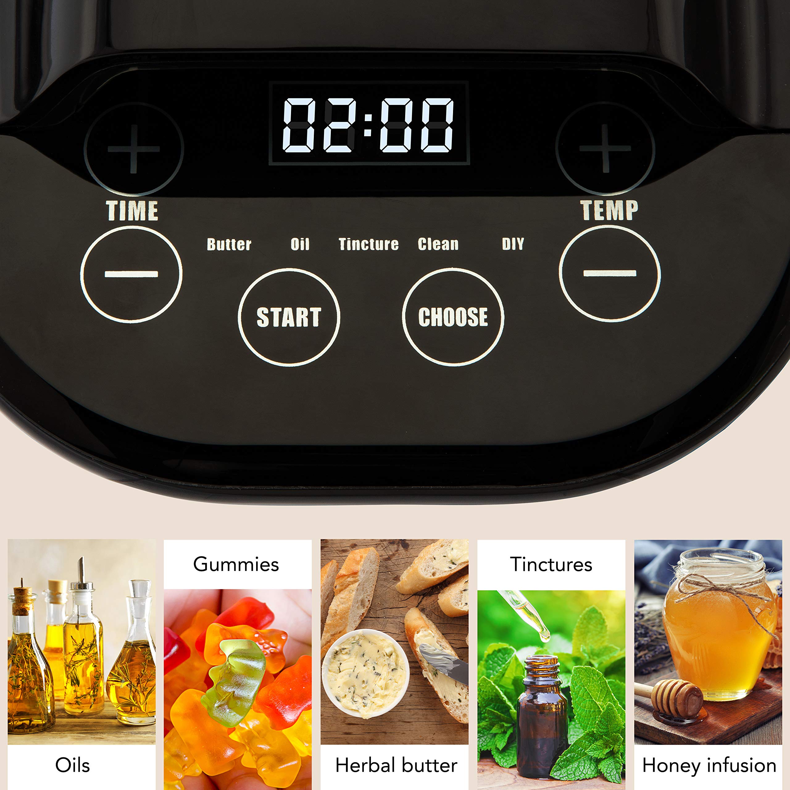 Ivation Herbal Infusion Machine, Botanical Extractor Infuser for making Butters, Oils & Tinctures, Chocolate & Gummies, Makes 1 -4 cups (2 to 8 sticks) of Butter, 2 Mesh Filters