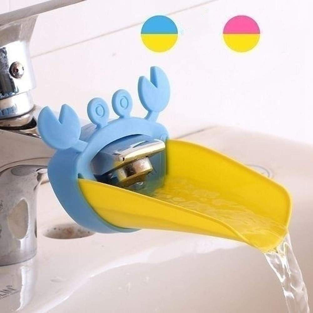 Faucet Extender Baby Child Cartoon Animal Sink Faucet Handle Extender Bathroom Safety Water Spout & Sink Handle Extender for Kitchen and Bathroom Sinks, Easy Hand Washing Solution for Children-2 Pack