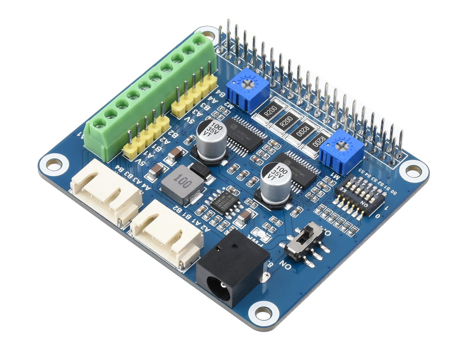 NGW-1pc HRB8825 Stepper Motor HAT Compatible with Raspberry Pi Drives Two Stepper Motors Up to 1/32 Microstepping