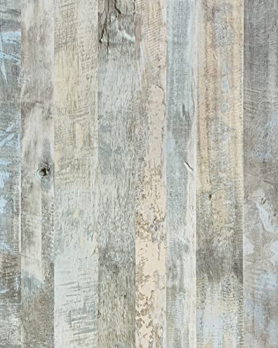 Wood Contact Paper Wood Shiplap Wallpaper Peel and Stick Wood Wallpaper Wood Grain Contact Paper for Cabinets Self-Adhesive Removable Wallpaper Wood Plank Wallpaper Rustic Wood Panel 15.7“ × 197“