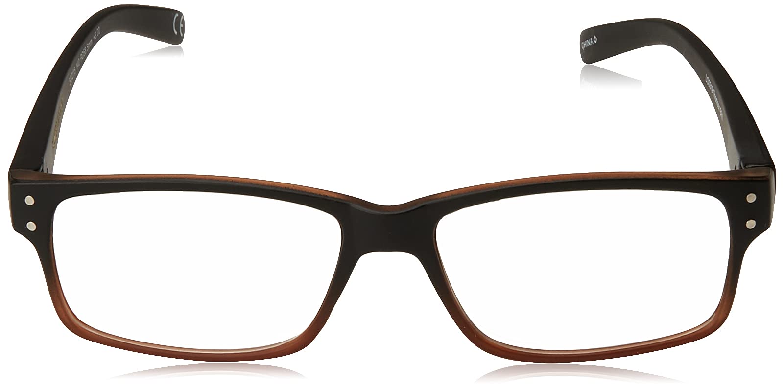 Foster Grant mens Thomson Glasses Reading Glasses, Brown/Transparent, 59 mm US