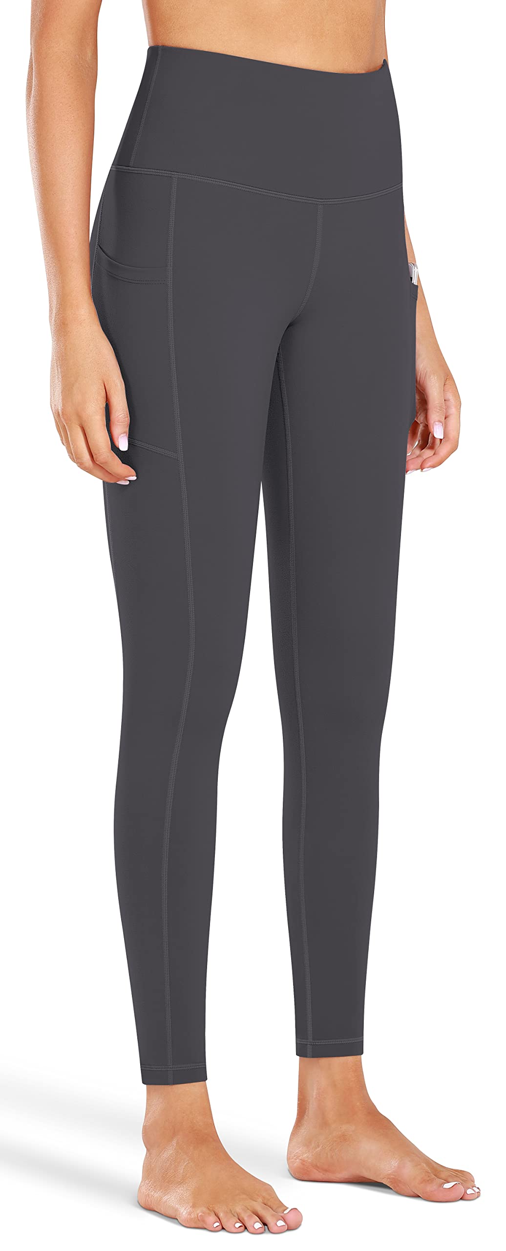 Fengbay 4 Pack High Waist Yoga Pants, Pocket Yoga Pants Tummy Control Workout Leggings 4 Way Stretch Leggings with Pockets