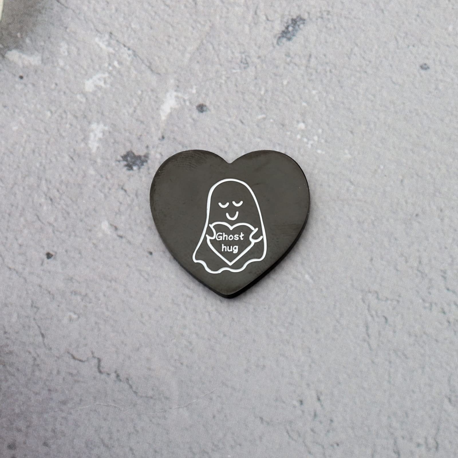 FAADBUK Pocket Hug Ghost Hug Token You Can’t Feel It Long Distance Gift Miss You Gift Valentine’s Day Gift (Ghost Hug Token Black)