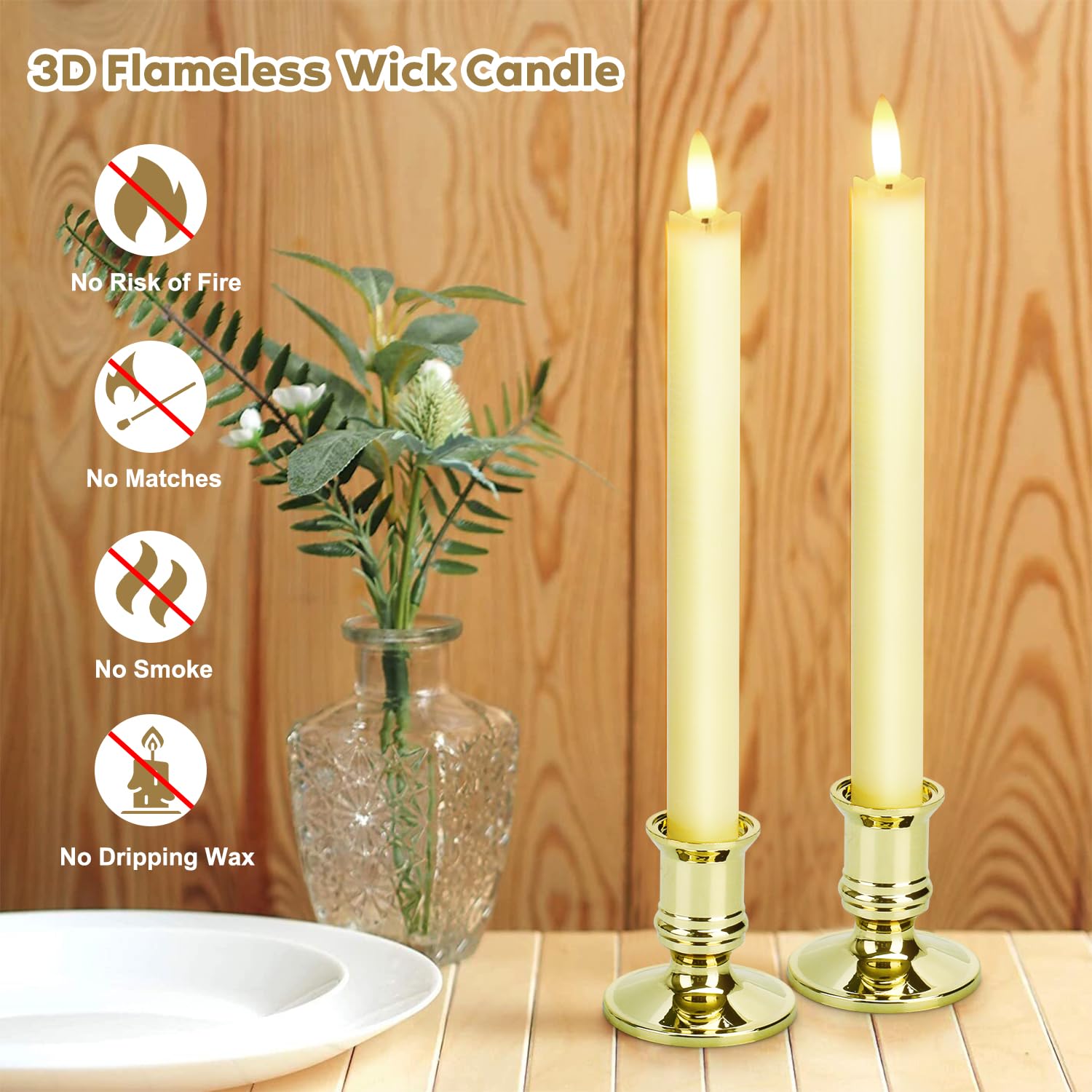 Flameless Candle Sets for Christmas Gift 3 Pack, Battery Operated Pillar Candles with Snowman Pattern,Christmas Decoration Candles Sets 5 inch 6 inch 8 inch,Led Candles with Dancing Flame Wick