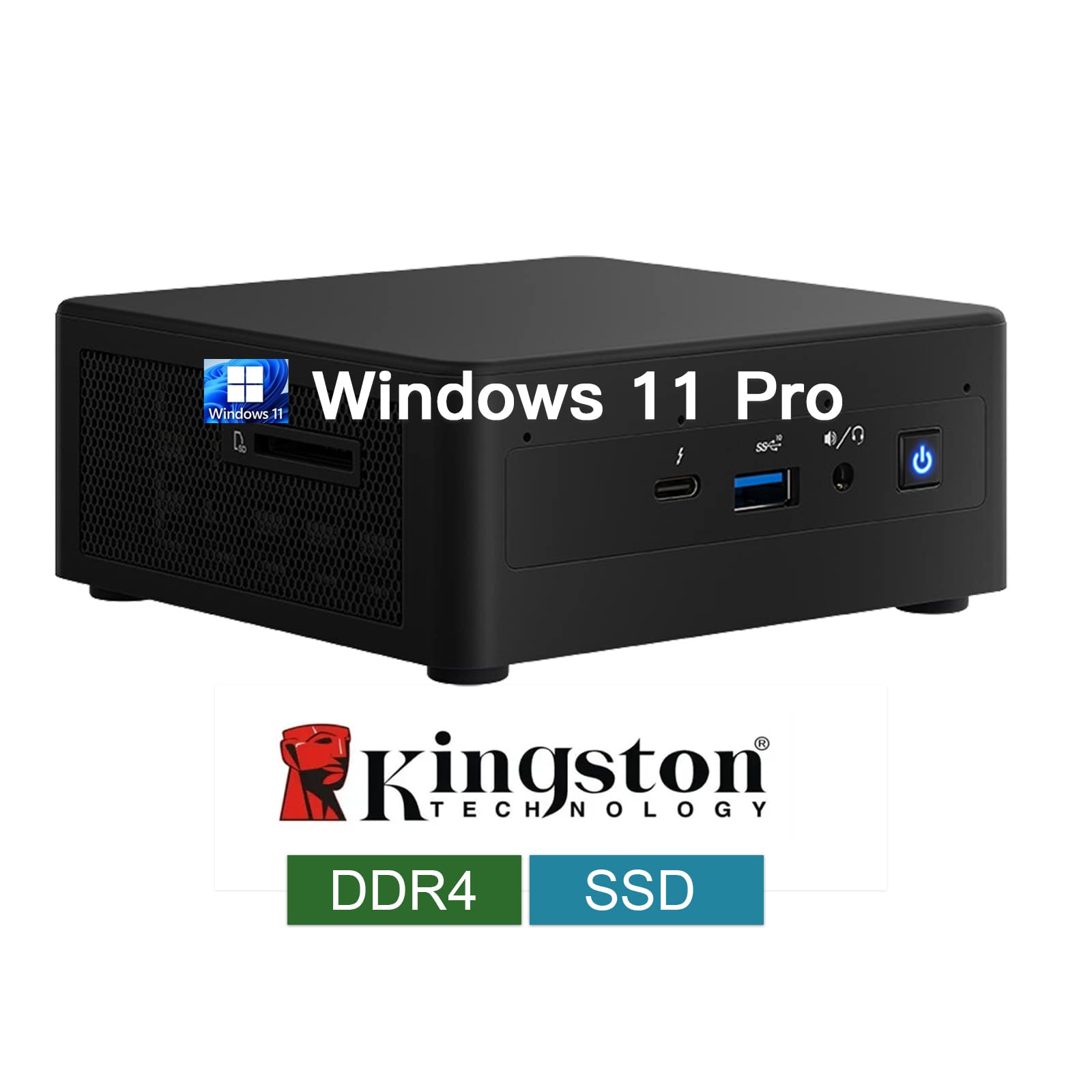 Intel NUC NUC11PAHi7 Mini PC/HTPC,Mini Computer,Windows 11,Four-Core i7 - Up to 4.7 GHz Turbo,NVMe SSD DDR4RAM,WiFi 6,BT 5.0 Thunderbolt 3,8K Support,Quadruple Monitor Capable(32GB RAM+1TB)