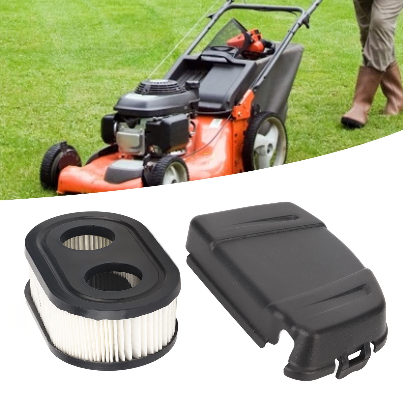 GLOGLOW Lawn Mower Air Cleaner Cover, Lawn Mower Air Cleaner Cover Lawn Mower Replacement Part High Reliability ABS Air Filter Cover Kit 594575 for 650EXI 675EXI 675IS