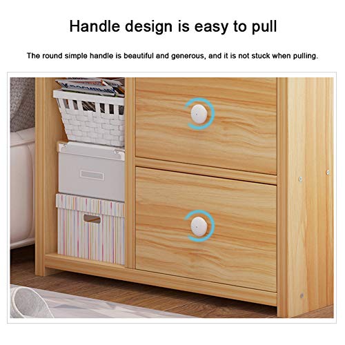 Solid Wood Nightstand Wooden with 2 Storage Drawers and Handles Bedroom Living Room End Table Side Table for Living Room Bedroom Office Nightstand Lamps for Bedroom
