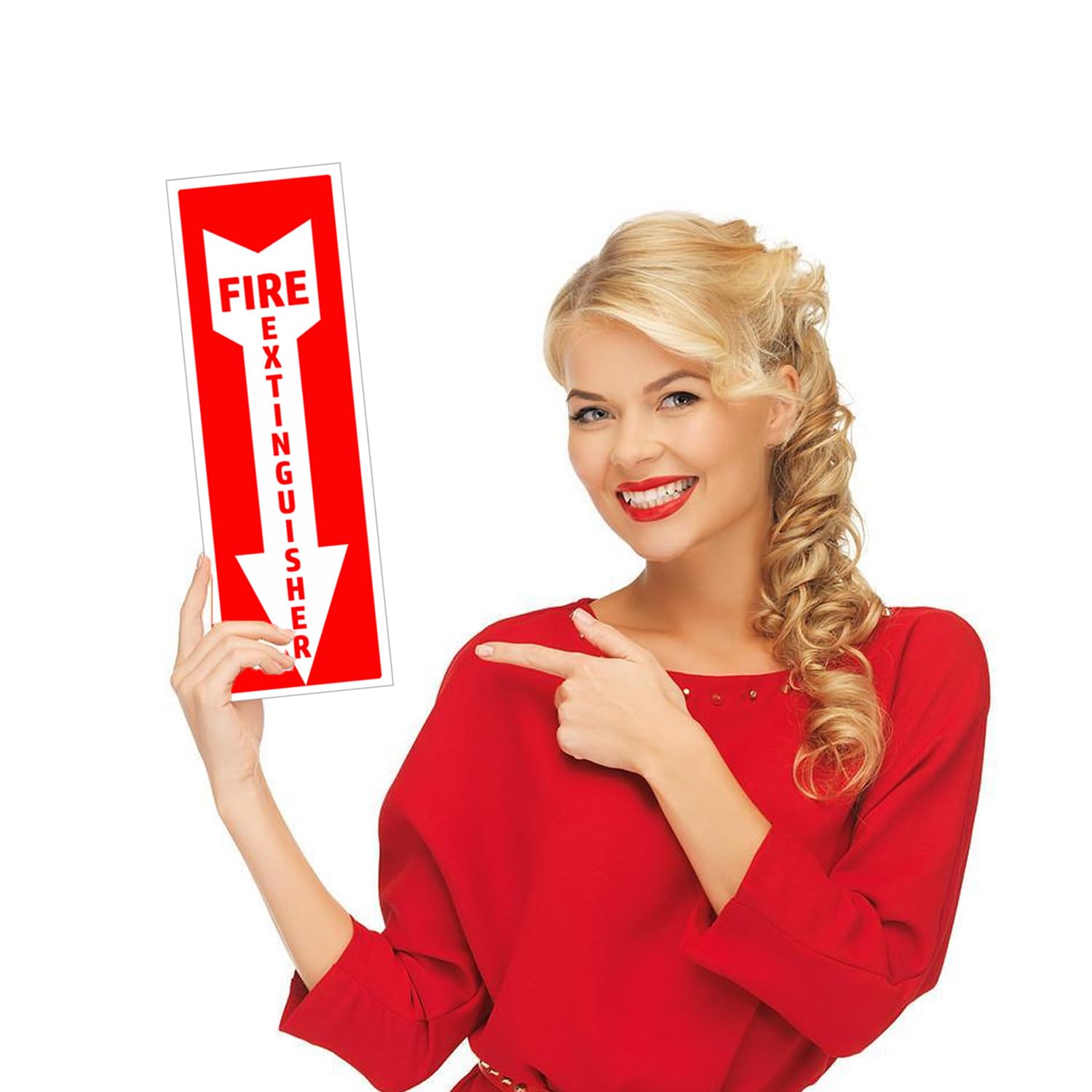 Fire Extinguisher Sign 15 Pack Fire Extinguisher Stickers 4" x 12" 5 Mil Vinyl - Laminated for Ultimate Protection, Durability Self Adhesive Decal UV Protected & Weatherproof (Fire Extinguisher Sign)