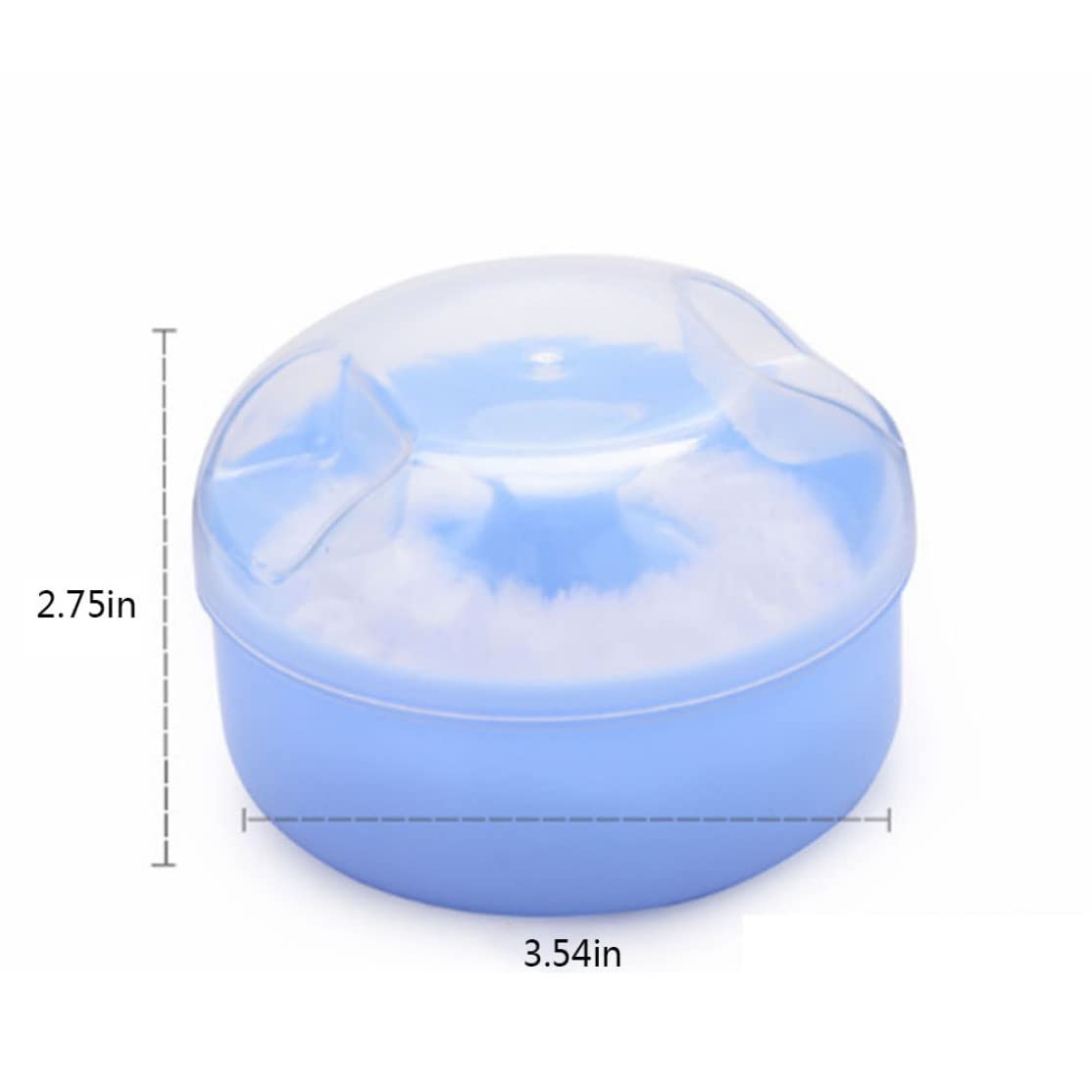 KUYYFDS Portable Kids Body Cosmetic Box Soft Baby Fluff Container Practical Makeup Puff Sponge Case Blue Powder Puffs