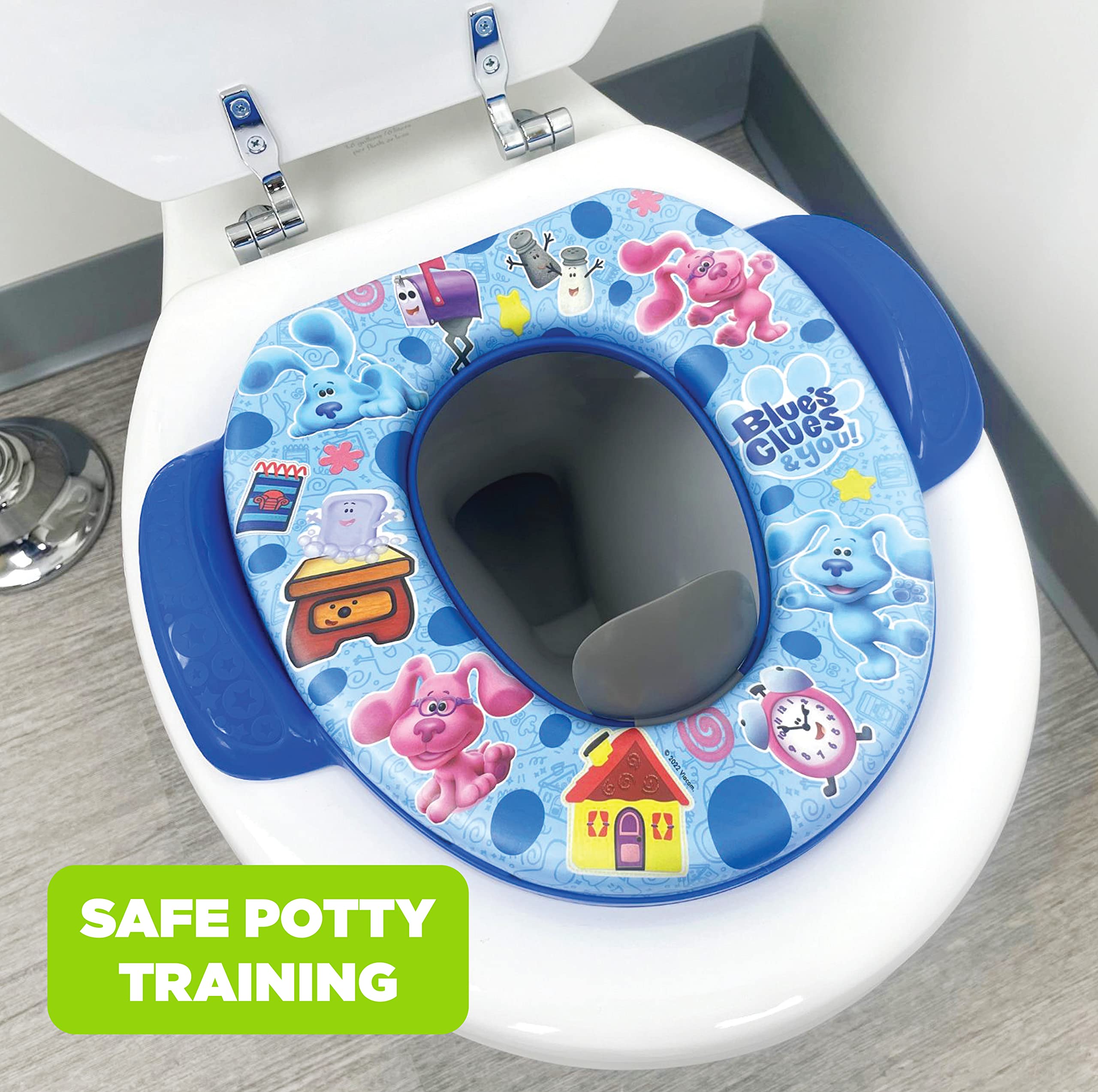 Nickelodeon Blue's Clues Soft Potty Seat and Potty Training Seat - Soft Cushion, Baby Potty Training, Safe, Easy to Clean