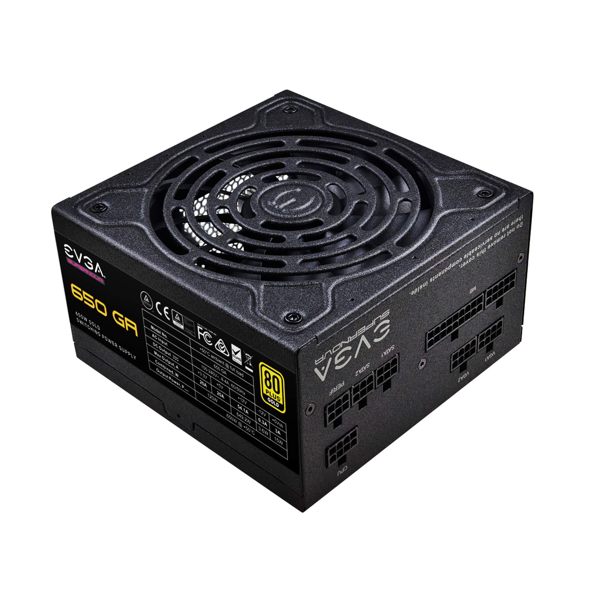EVGA SuperNOVA 650 Ga, 80 Plus Gold 650W, Fully Modular, ECO Mode with Dbb Fan, 10 Year Warranty, Compact 150mm Size, Power Supply 220-GA-0650-X1
