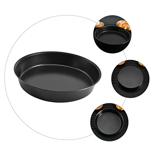 SOLUSTRE 8 Inch Baking Dish Wedding Cake Plates Tortilla Cooker Bread Tray Kitchen Baking Tray Crisper Pan Bakery Pizza Plate Baking Tool Non-stick Oven Pan Pancake Oven Pan Carbon Steel