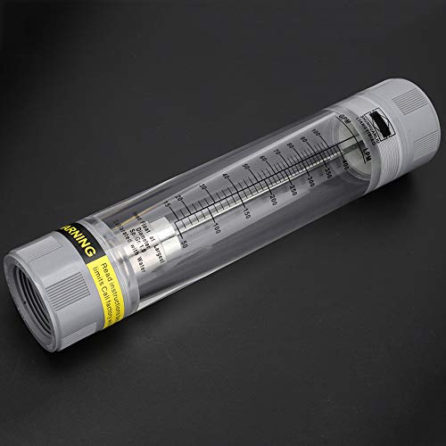 Liquid Flow Meter, Acrylic Plexiglass Tube Water Liquid Flowmeter Flow Measuring Tool LZM-40G 10-100GPM G1-1/2" or BSP Connection Used for Measuring The Flow Rate of Liquid Medium