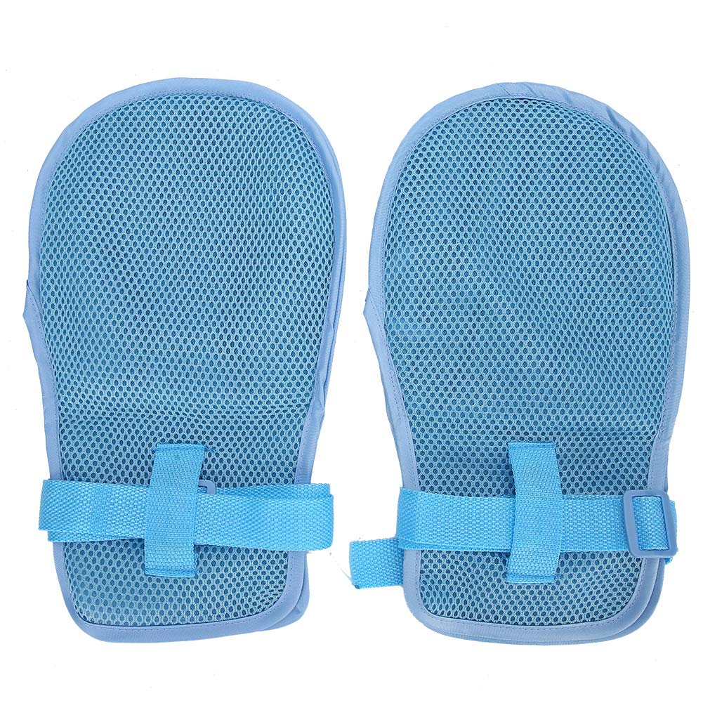 Hand Restraint Glove For Elderly, Dementia Anti Scratch Quality 1 Pair Breathable Adjustable Finger Size Fixed Gloves Size