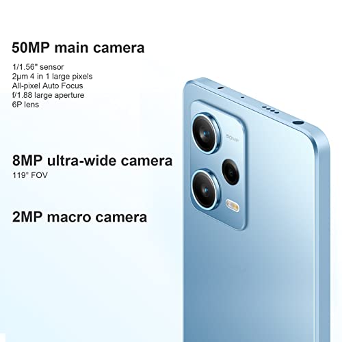 Xiaomi Redmi Note 12 Pro 5G + 4G (128GB + 6GB) Factory Unlocked 6.67" 50MP Triple Camera (Only Tmobile/Metro/Mint USA Market) + Extra (w/Fast Car Charger Bundle) (Midnight Gray)