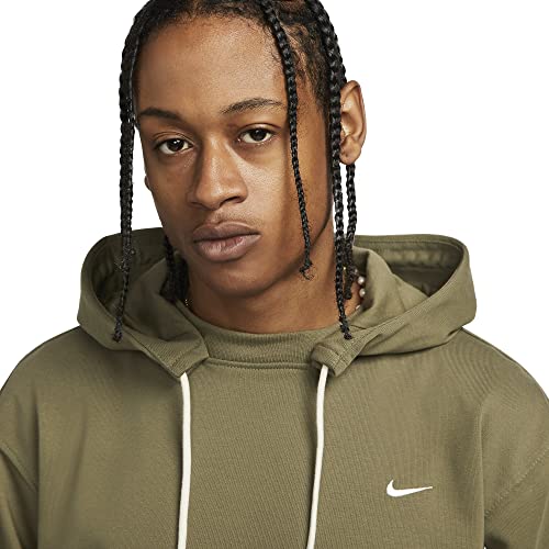 Nike Dri-FIT Standard Issue Men's Unisex Pullover Basketball Hoodie (as1, alpha, m, regular, regular, Medium Olive/Pale Ivory)