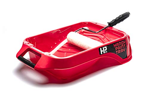 Handy Paint Tray, Deep-Well Design Holds Up to a Gallon of Paint or Stain, Sturdy Handles on Both Ends, Integrated Magnetic Brush Holder