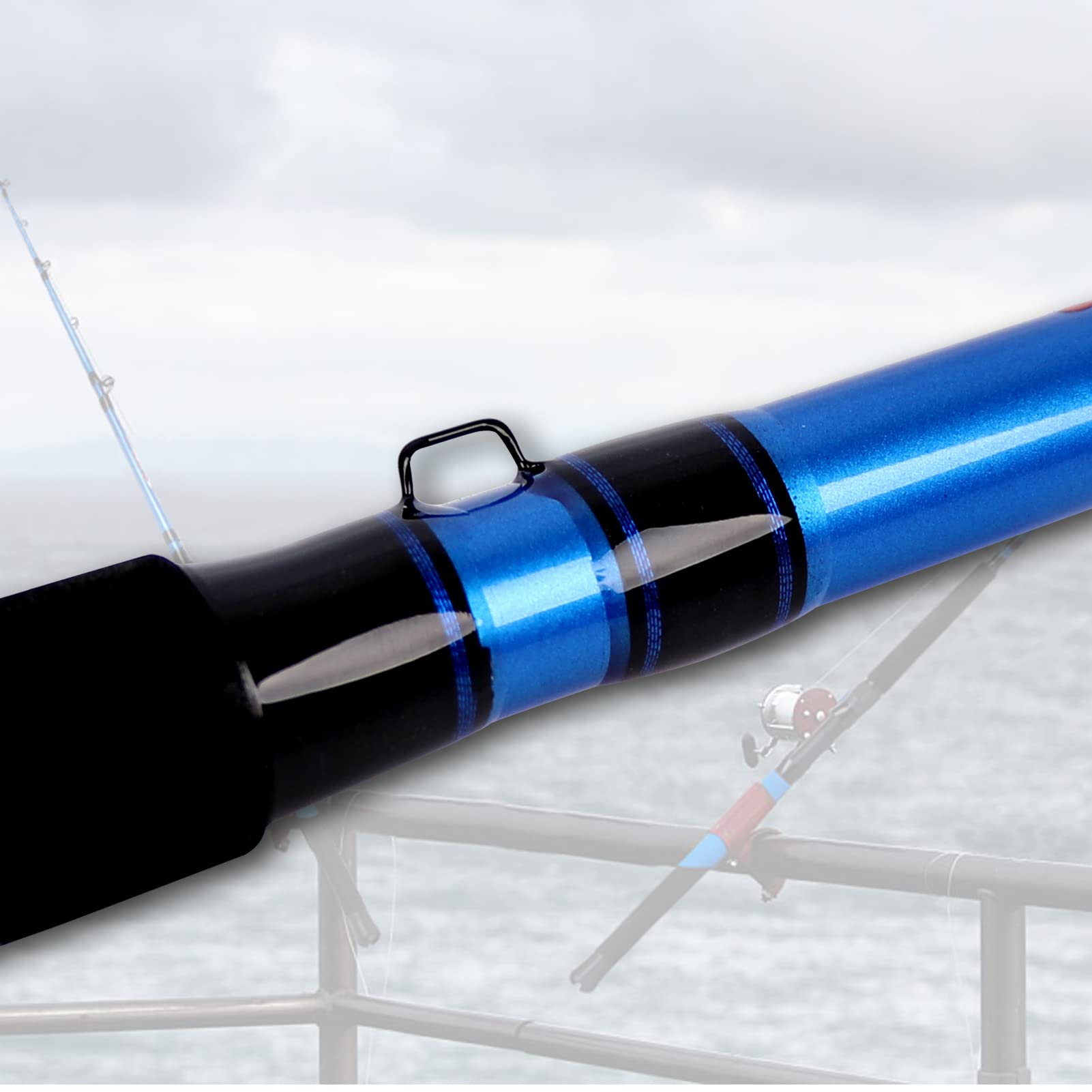Fiblink 1-Piece & 2-Piece Catfish Rod Portable Catfishing Rod Portable Travel Cat Fishing Pole (6'-Medium-1Pcs)