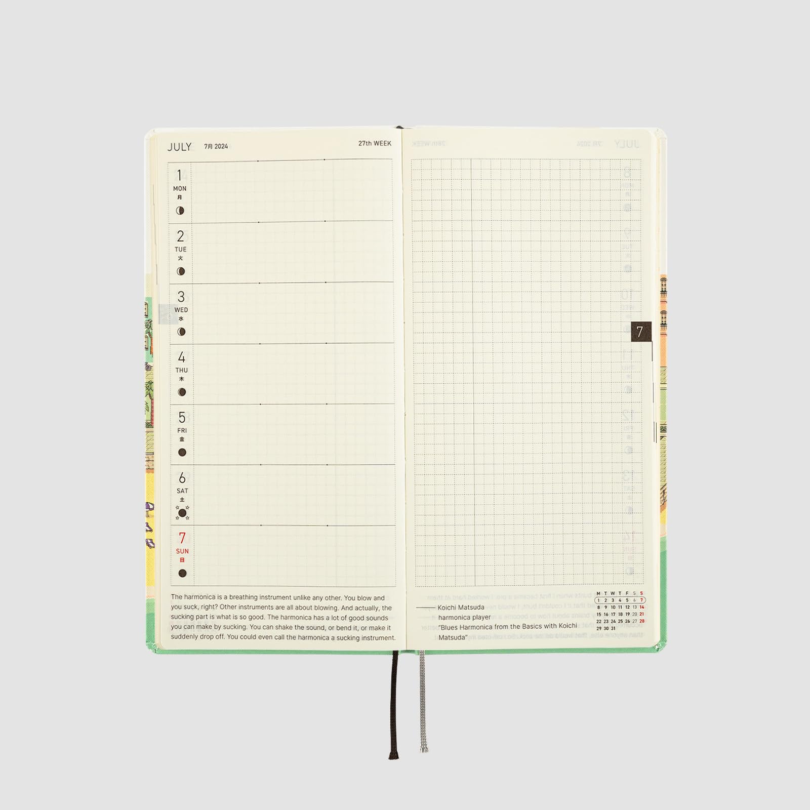 Hobonichi Techo Weeks [English/Tall and Slim Size/January 2024 Start] MOTHER: Summers