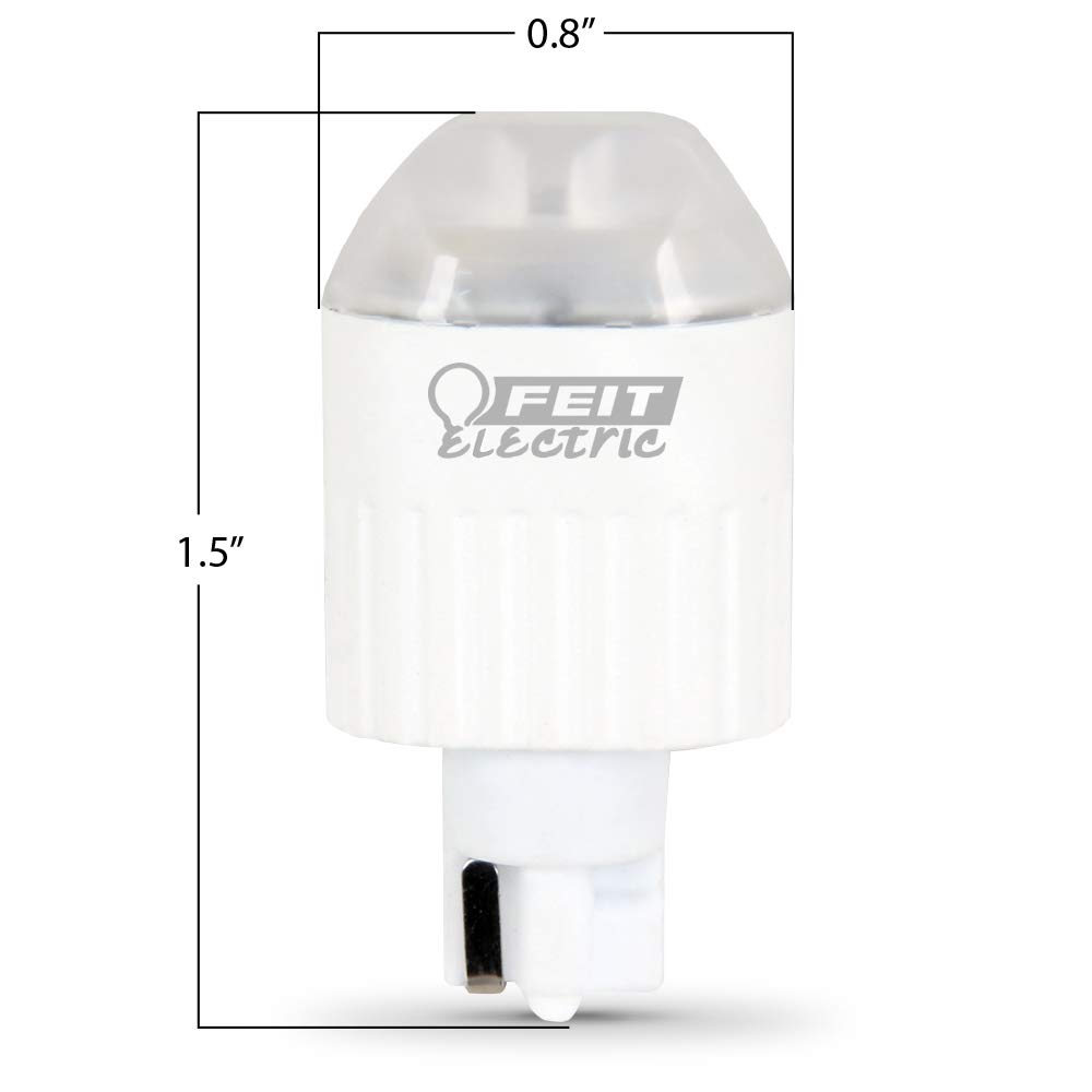 Feit Electric 2W LED Bulb with 20W Equivalent, Dimmable, Wedge Base Bulb, 12 Volts, 13 Yrs. Lifetime, 135 Lumens, 3000K Warm White, 1 Pack - LVW18/LED