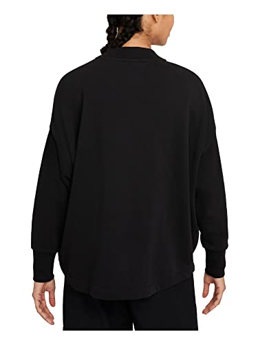 Nike Women Essential Full Zip Fleece Lined Sweatshirt (Black, Medium
