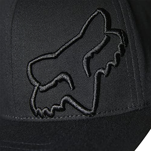 Fox Racing mens Flex 45 Flexfit Hat Baseball Cap, Black, Small-Medium