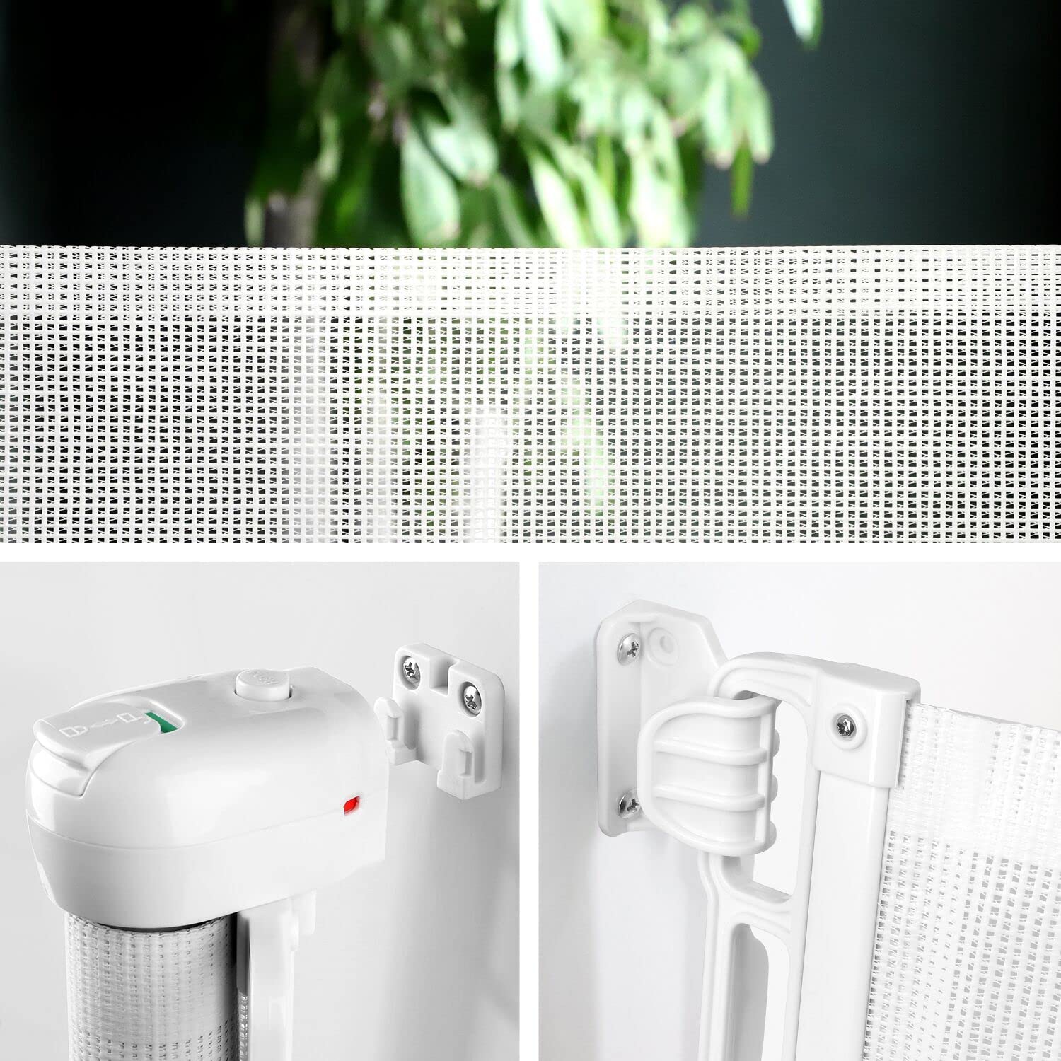 HEELALBABY Retractable Baby Gate Hardware Replacement Parts Kit (White) Full Set Wall Mounting Accessories Brackets Screws and Anchors for Child and Dog Gate