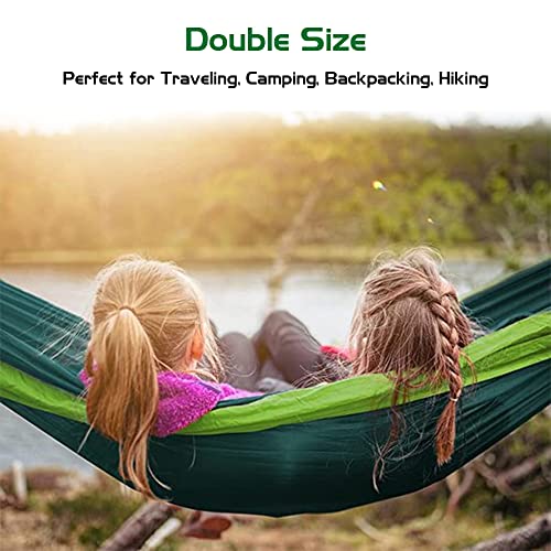 Fuegobird Heavy Duty Outdoor Hammocks, Nylon Parachute Material 330lbs, Portable Carrying Bag with 2 Hanging Straps, Camping, Hiking, Travel