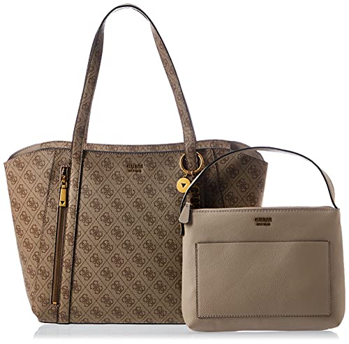 GUESS womens Naya Tote, Latte, One size US
