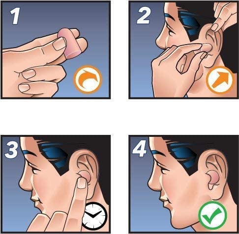 Hearos Sleep Pretty Tonight Foam Ear Plugs, Hearing Protection, 32 NRR, 12 Pair,Purple,5803