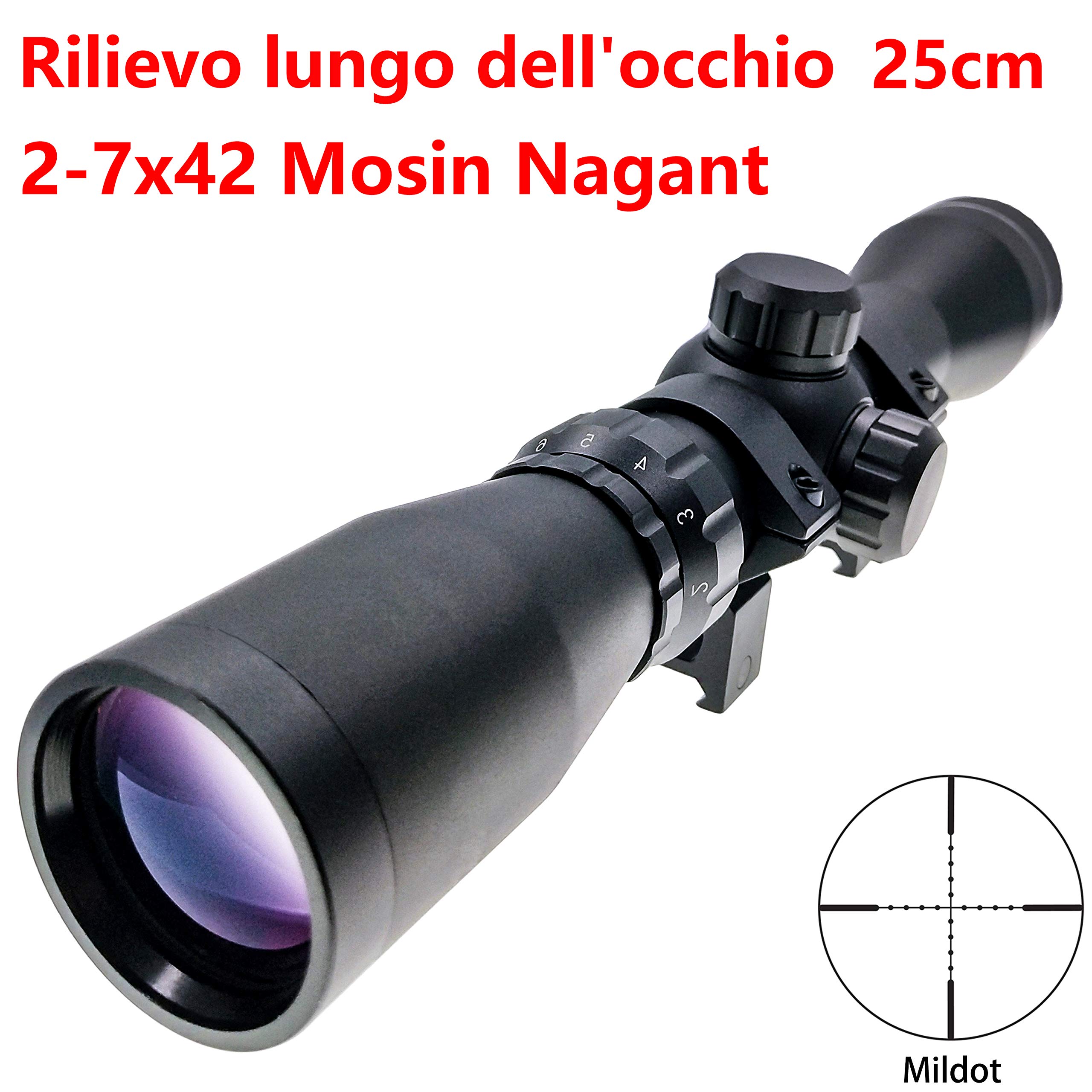 Feyachi Thermal Scope TH-45 384x32mm Long Eye Relief Rifle Scope Second Focal Plane Riflescopes with Dead-Hold BDC MOA Reticle, 1 inch Tube