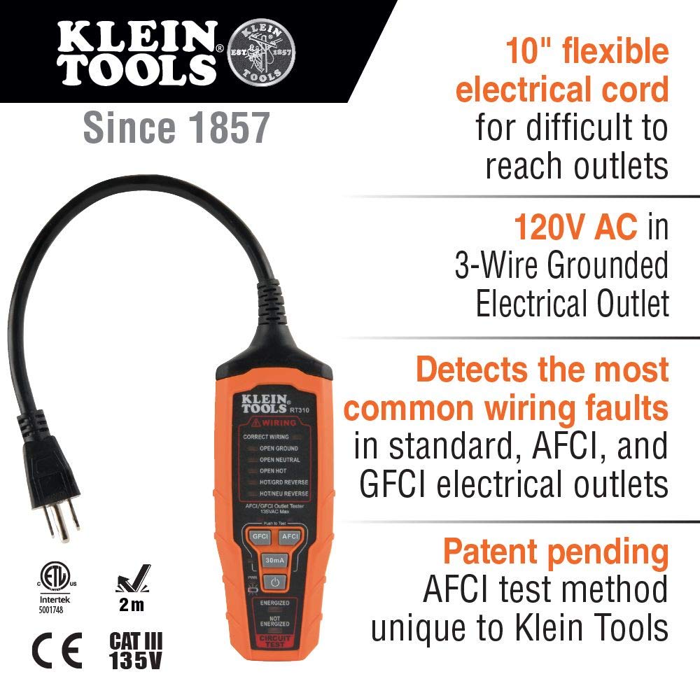 Klein Tools Electrical Outlet and GFCI Testers Bundle | RT310 + RT250
