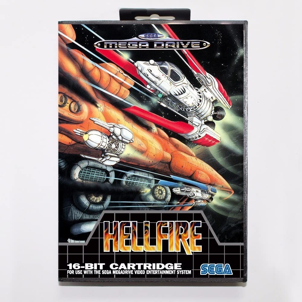 Hellfire Game Cartridge 16 Bit MD Game Card With Retail Box For Sega Mega Drive For Genesis (Black)