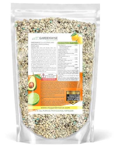 Gardenwise 6-4-6 Avocado and Citrus Tree Professional Fertilizer Plant Food for Outdoor/Indoor Gardening; Quick-Release Nitrogen Fertilizer; Orange, Lime, Avocado and Lemon Tree Fertilizer (2 QUARTS)