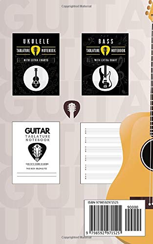 Guitar Tablature Notebook: Blank Guitar Tablature Paper, Standard Tab Manuscript Paperback for Beginners and Advanced Musicians