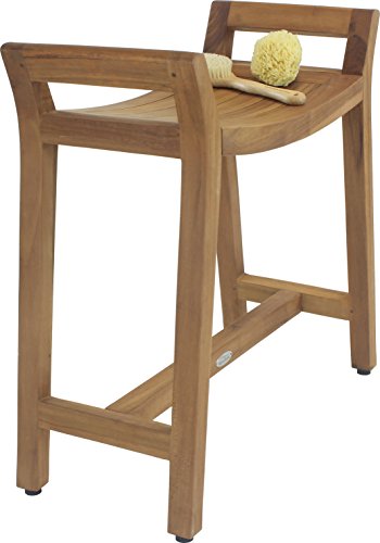 Patented Asia Ascend Teak Shower Bench with Elevated Height