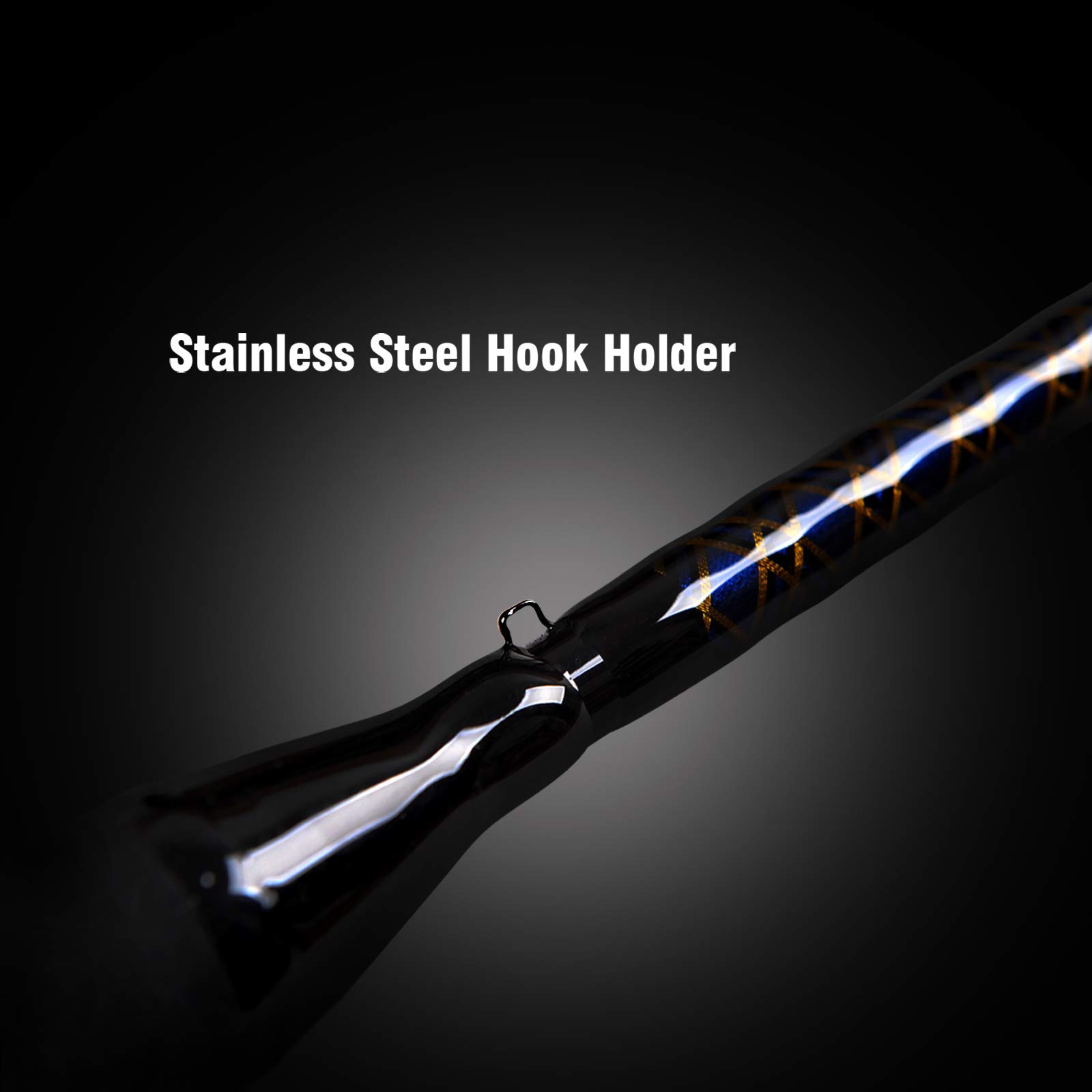 Fiblink 1-Piece Saltwater Offshore Trolling Rod Conventional Boat Rod Carbon Fishing Pole(6 Feet, 30-50 lb/50-80 lb/80-120 lb) (80-120 Pound)