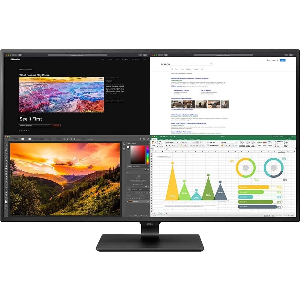 LG 43UN700-B 43" 4K (3840x2160) 8ms IPS Monitor, Black (Renewed)
