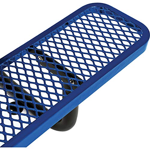 Global Industrial 72" Rectangular Picnic Table, Surface Mount, Blue
