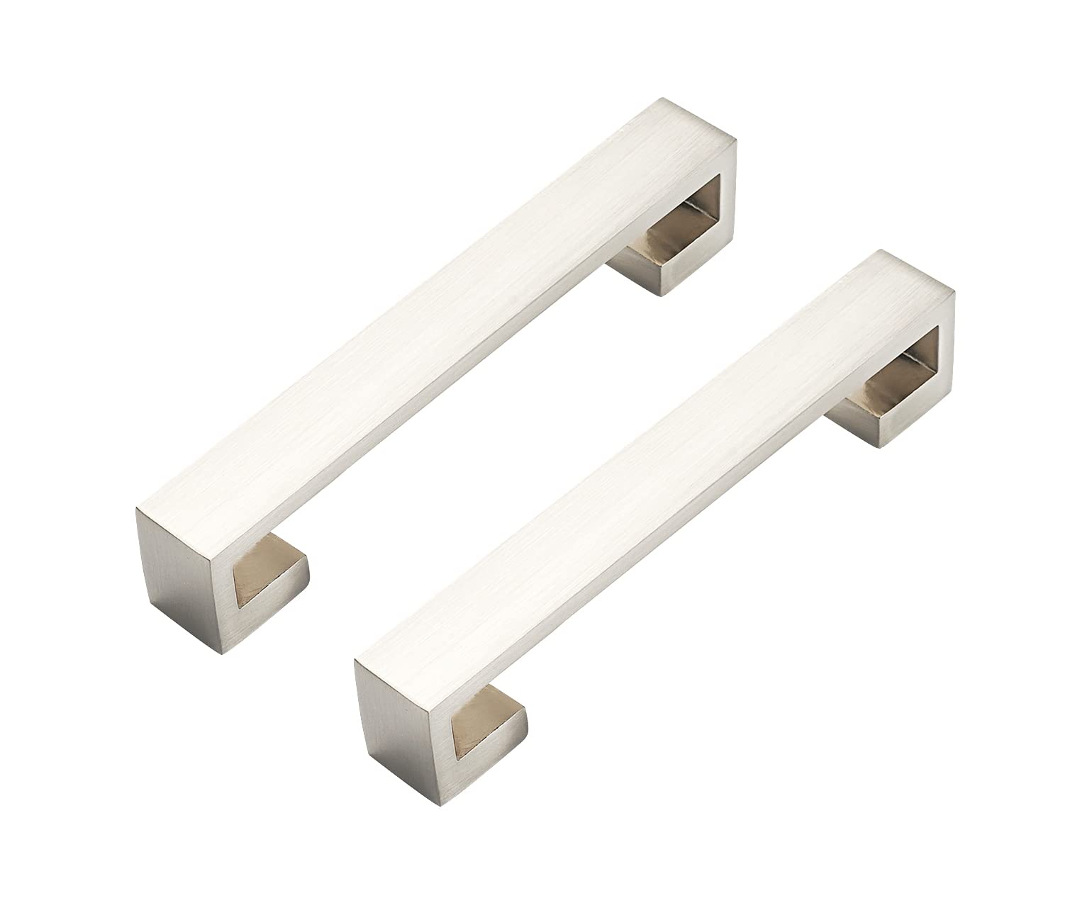 HandleMax 5" Modern Satin Nickel Kitchen Cabinet Drawer Handle Pull Hardware, 96mm (3-3/4") Hole Center, 19SN96, 15 Pack