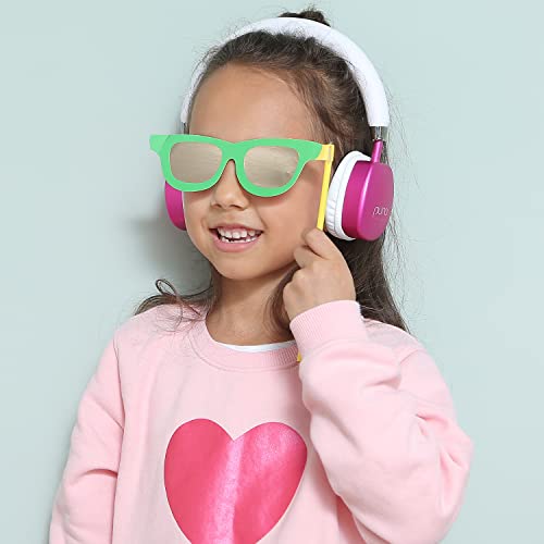 Puro Sound Labs PuroQuiets Volume Limited On-Ear Active Noise Cancelling Bluetooth Headphones β Lightweight Headphones for Kids with Built-in Microphone β Safer Sound Studio-Grade Quality (Hot Pink)