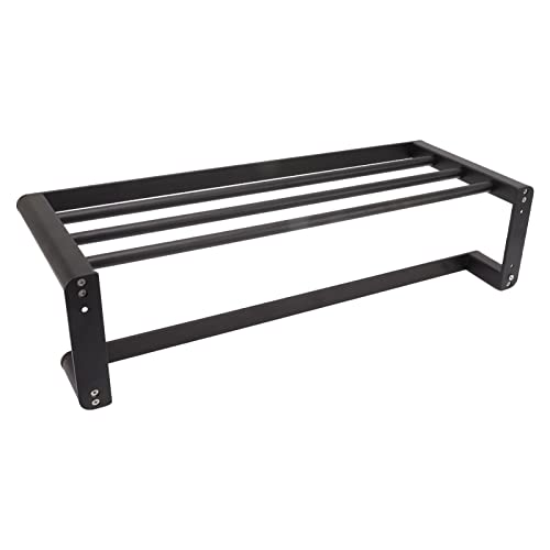 soobu Towel Rack, Antirust Wall Mount Space Saving Bath Shelves for Kitchen (Black 60cm)