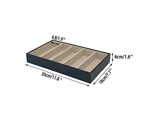 Svea Display 5 Slot High End PU Leather Velvet Drawer Divider Eyewear Storage Sunglasses Jewelry Tray Organizer