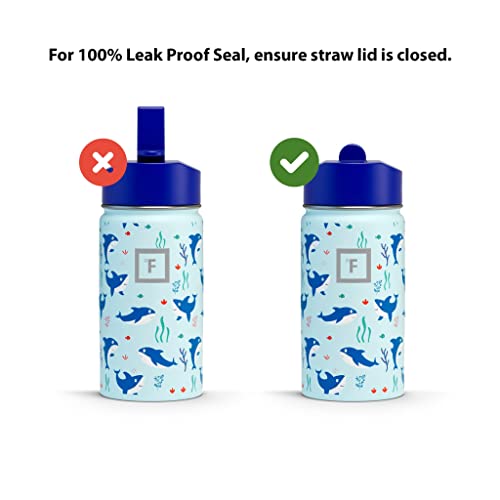 Iron Flask Kids Water Bottle Spring Bundle with Silicone Boot, Spring Kids Gift, Insulated, Cute, Durable, Fun - Construction 14oz
