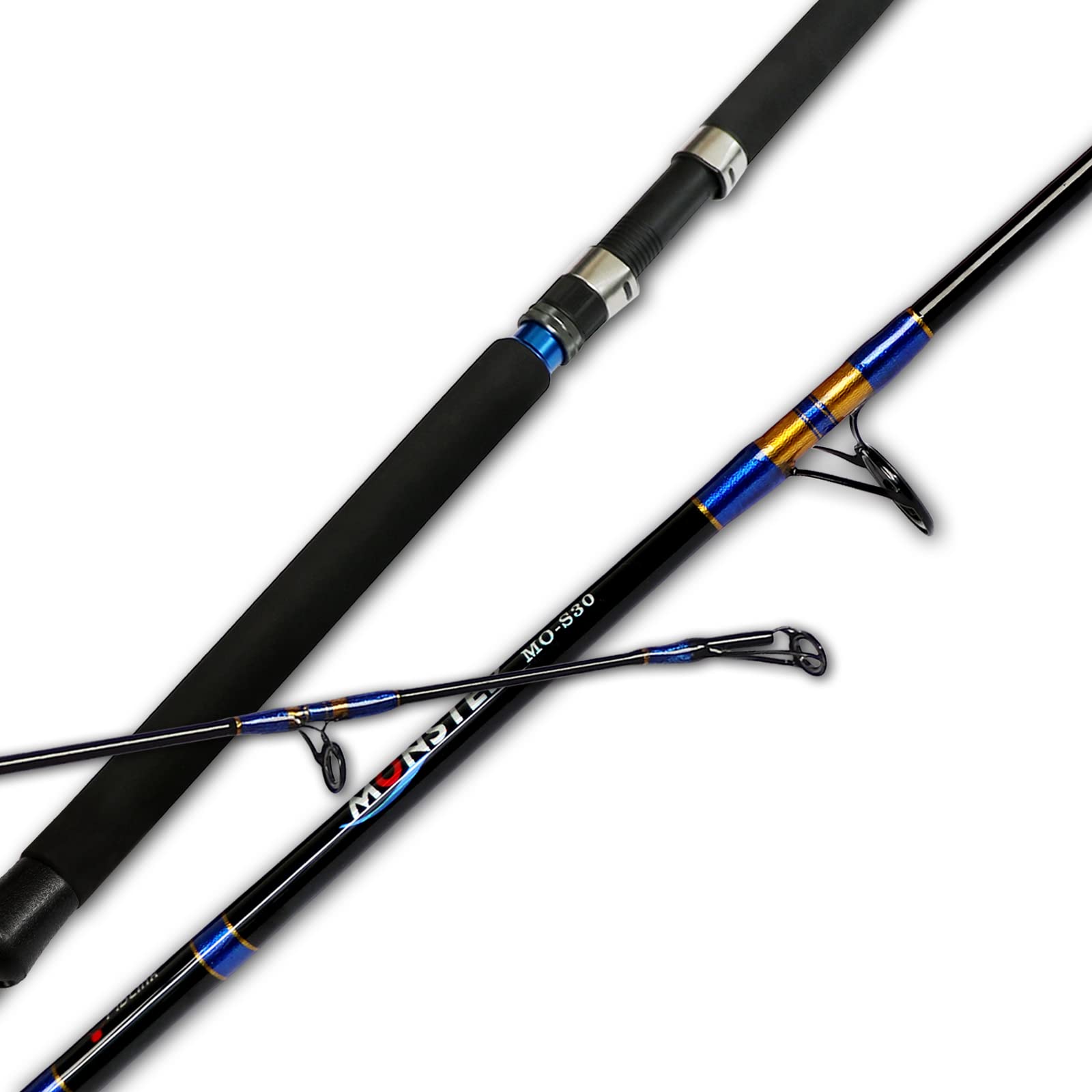 Fiblink Jigging Spinning Rod 1-Piece Saltwater Fishing Jigging Jig Rod (30-50lb,6-Feet,Heavy)